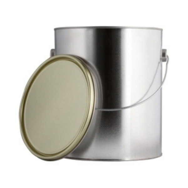 1 gallon empty can with lid/bail 26/case Gold lined — masterfinishing